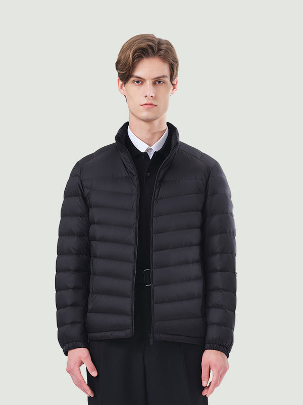 Men's Lightweight Short Standing Collar Down Jacket | Order Now from ...